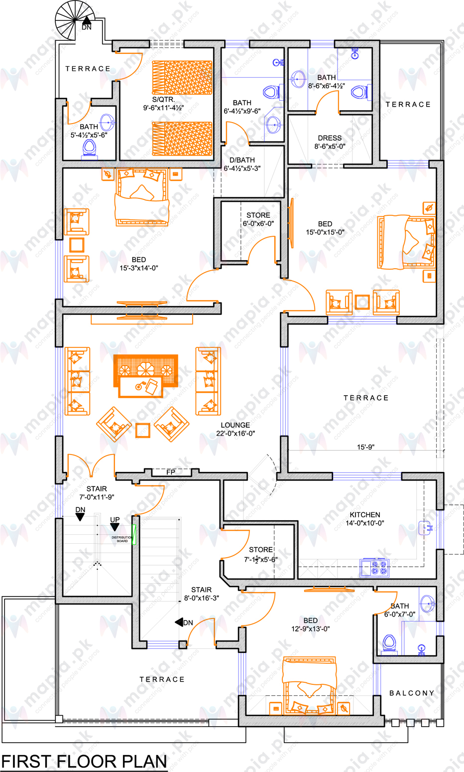 Modern House 1 Kanal Floor Plans Viewfloor co